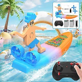 2 in 1 Remote Control Boat 2.4G RC-Surfer Water Surfboard Land Water ...