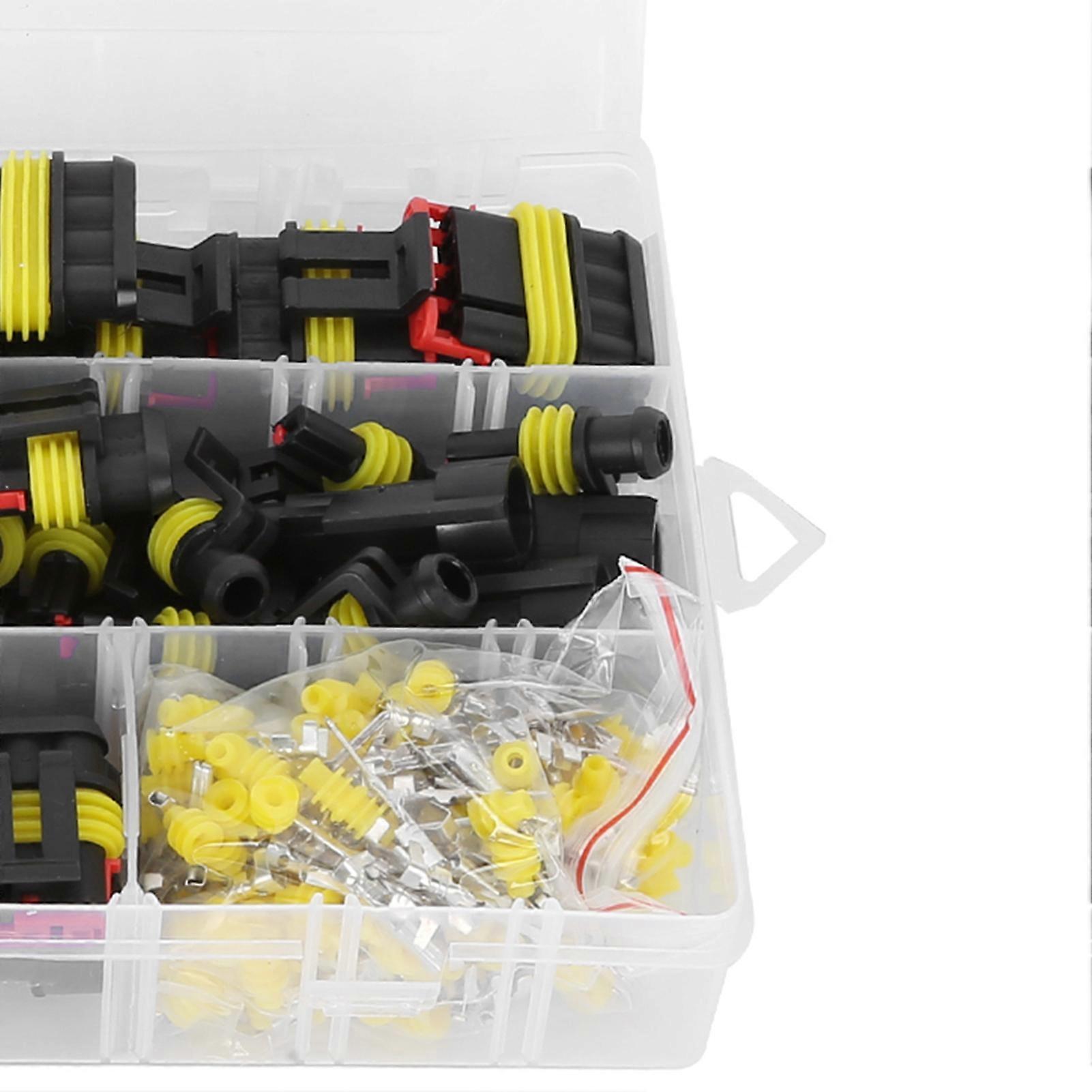 300 Pcs Electrical Wire Connectors Plug Kit Waterproof Motorcycle Auto ...