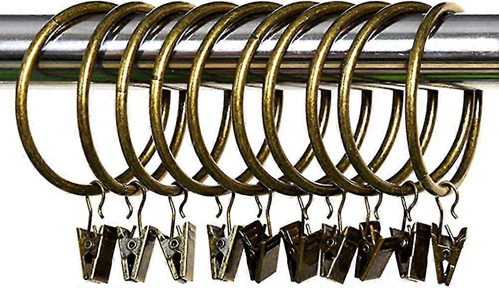 60 Pack Rustproof Round Curtain Rings 1.26 Inch Inner Diameter Solid ...