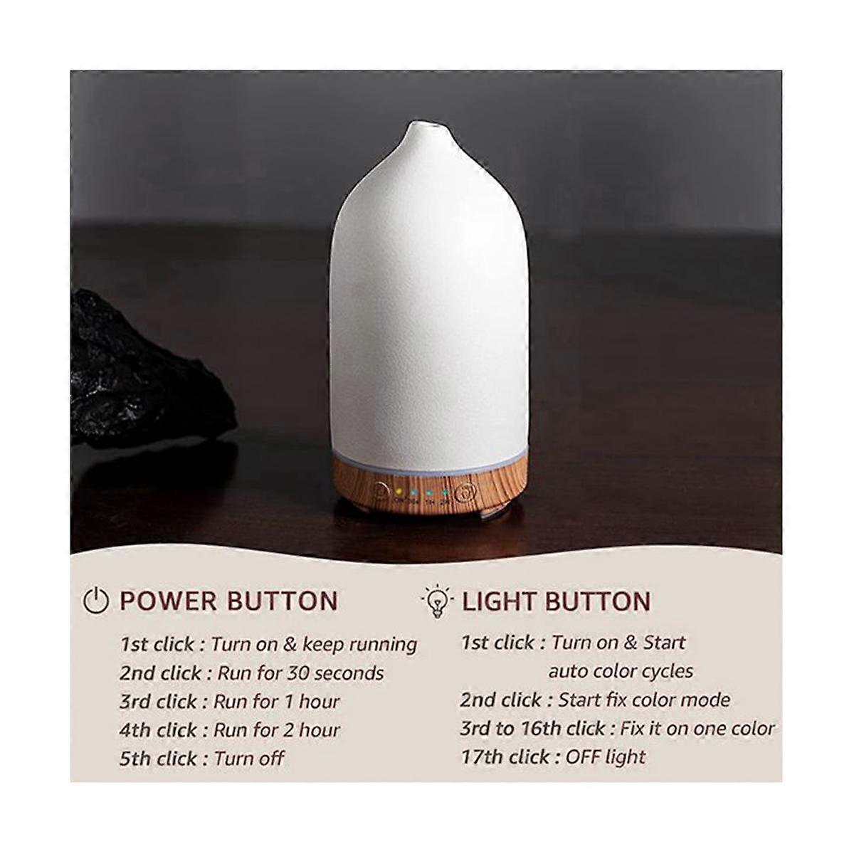 250ML Aromatherapy Essential Oil Diffuser Air Humidifier Cool with 7 ...