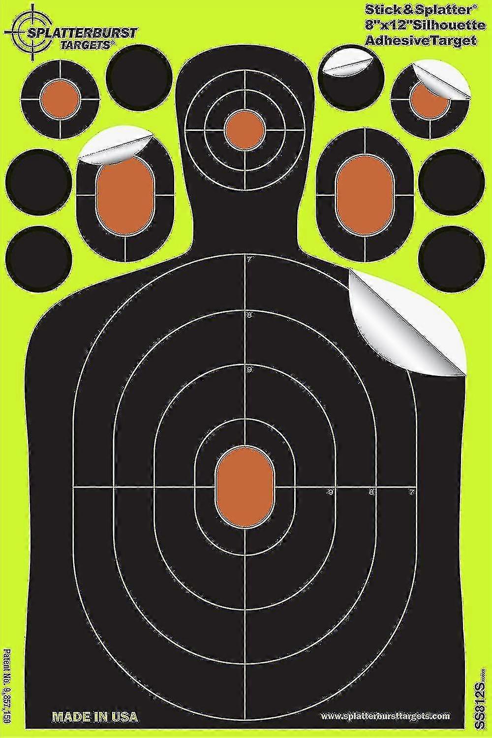 Splatterburst Targets - 8 X 12 Inch Stick Splatter Mini Silhouette ...