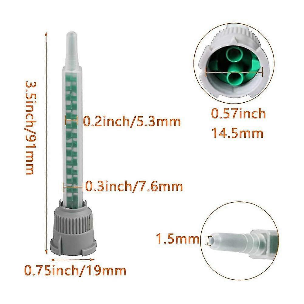 50Pcs Epoxy Adhesive Mixing Nozzle Static Mixing Nozzle MB5-16 Mixing ...