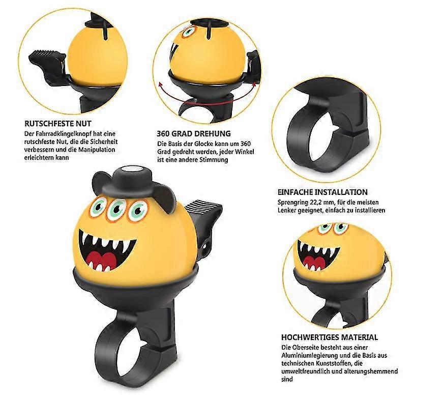 Bike Bells for Children Made of Robust and Durable Aluminum, Naughty ...