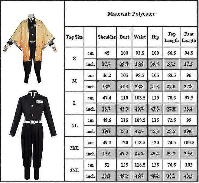 Demon Slayer Anime Agatsuma Zenitsu Halloween Cosplay Costume Kimono ...