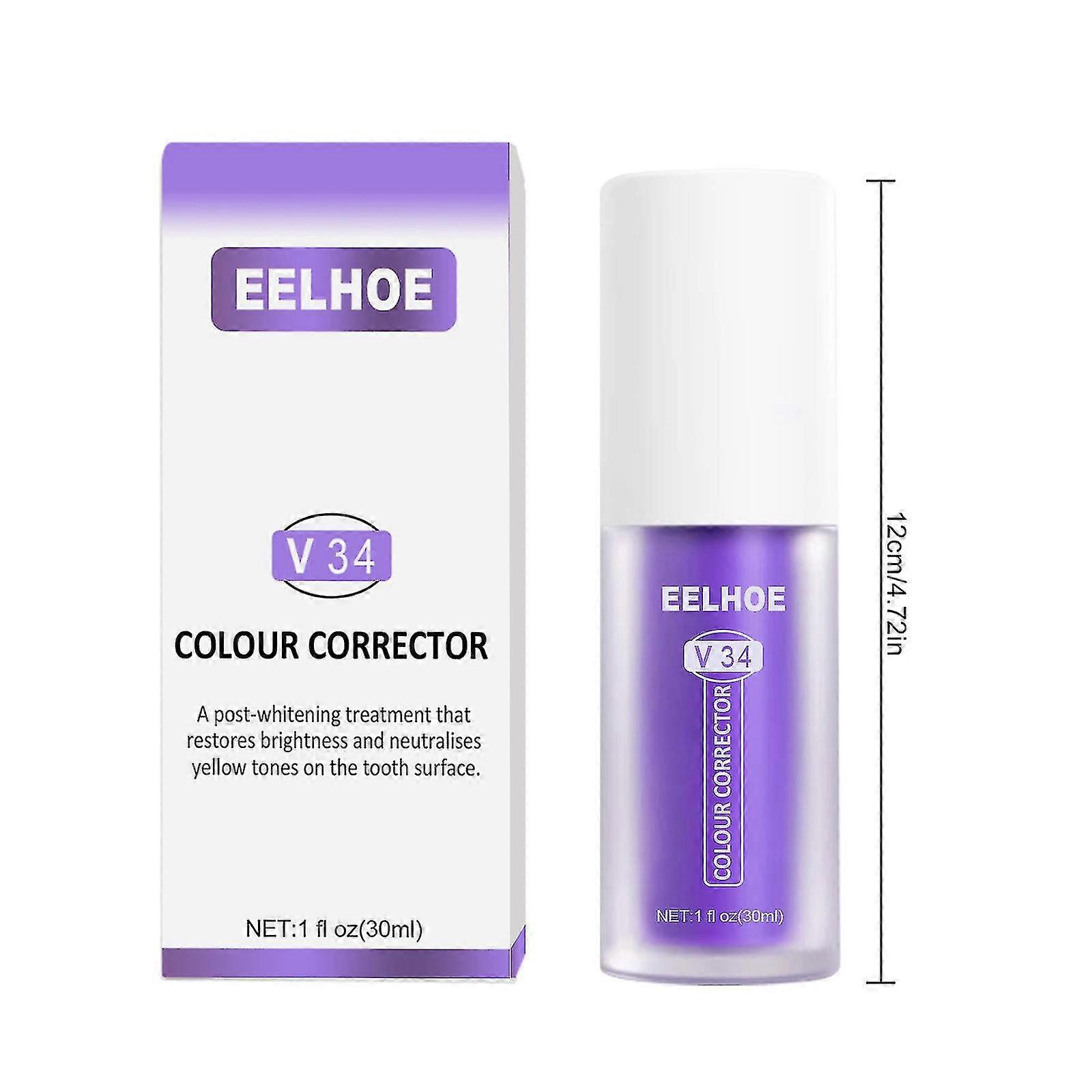 V34 Colour Corrector Toothpaste Tooth Whitening Enamel Care Dental ...