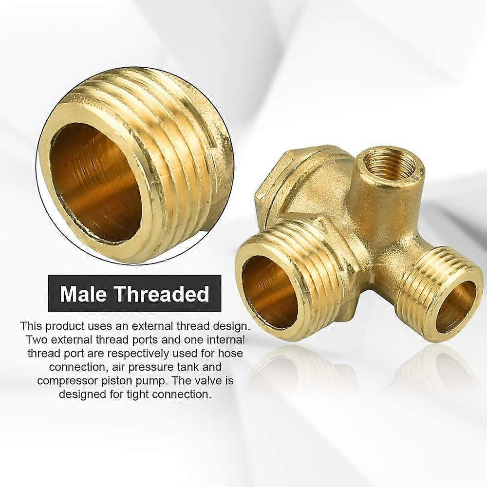 2PCS Copper Compressor Check Valve 10mm 16mm 20mm Anti-Rust Compressor ...