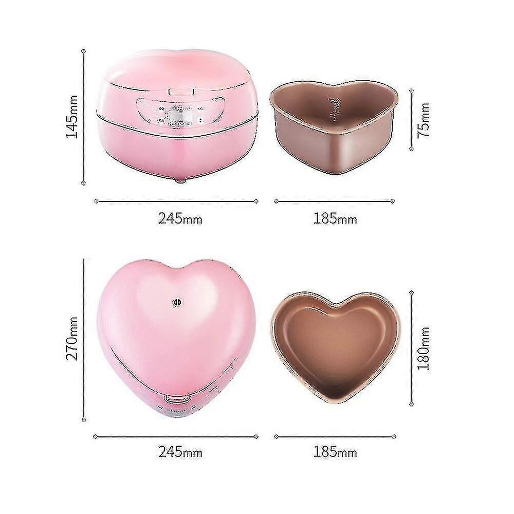Peach Heart-shaped Rice Cooker Smart Mini Rice Cooker Household For 1-2 ...