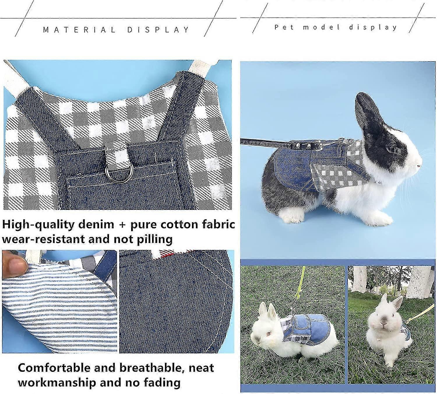 Adjustable Rabbit Harness Leash Rabbit Harness With Lead For Rabbit ...