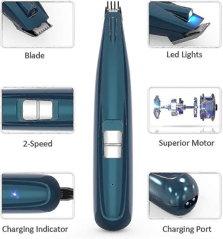 Pet Hair Clipper With Led Light, Professional Pet Hair Clipper For Dogs ...