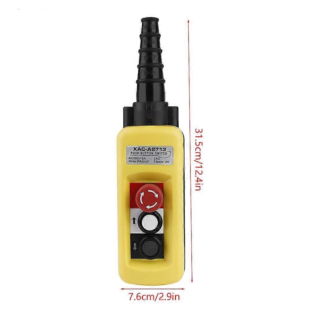 Crane Hoist Control Switch, XAC-A2713 Suspension Hoist Controller with Chain Hoist Push Button ...