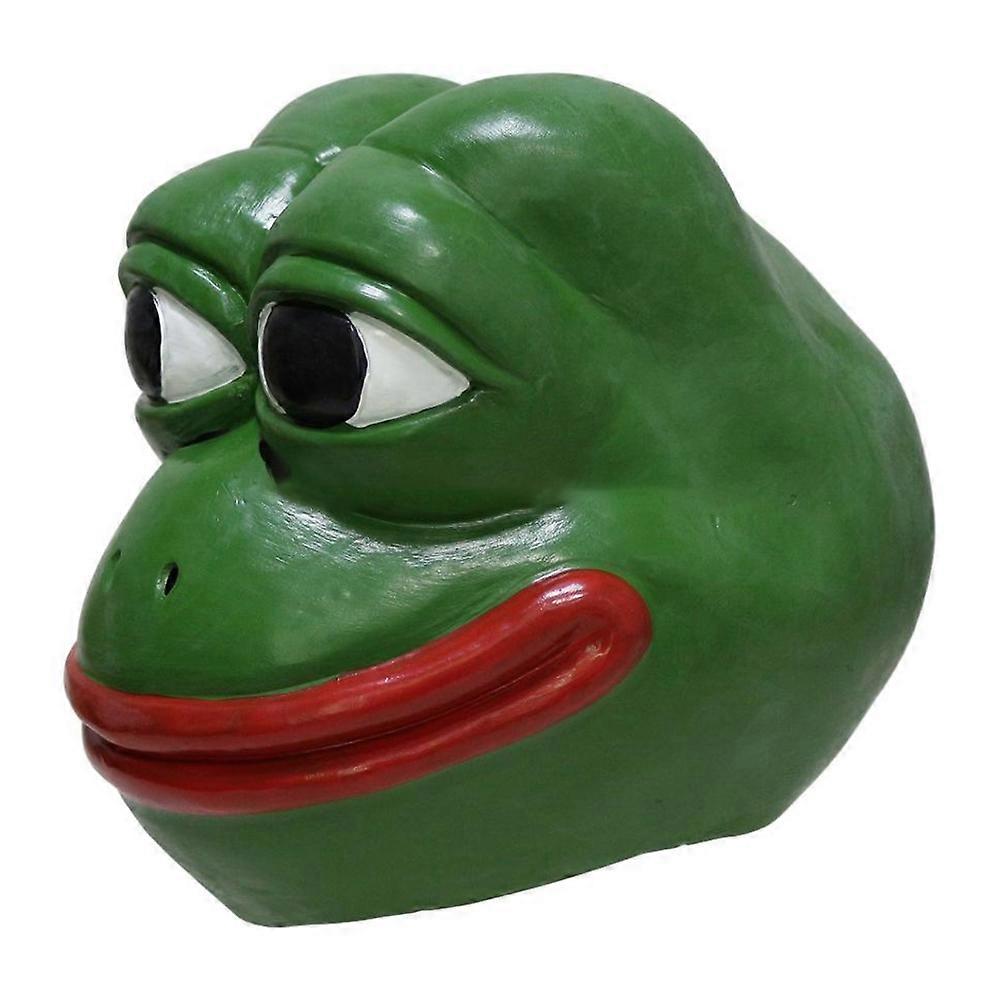 Realistic Animal Rubber Frog Mask Latex Pepe Frog Head Props Fancy ...