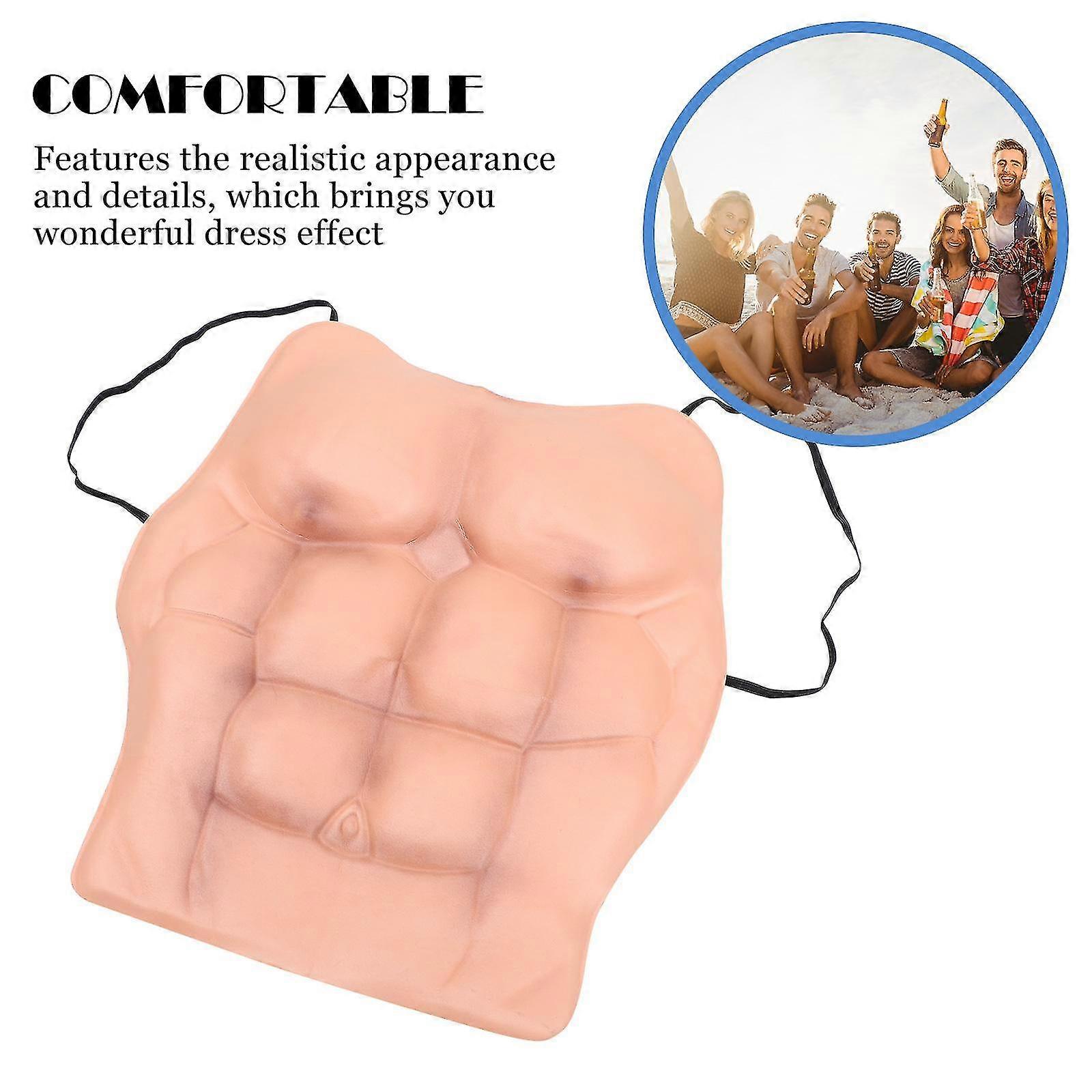 Muscle Silicone Fake Muscles Props Man Party Simulation Garment Abdominal Cosplay Costume Male ...