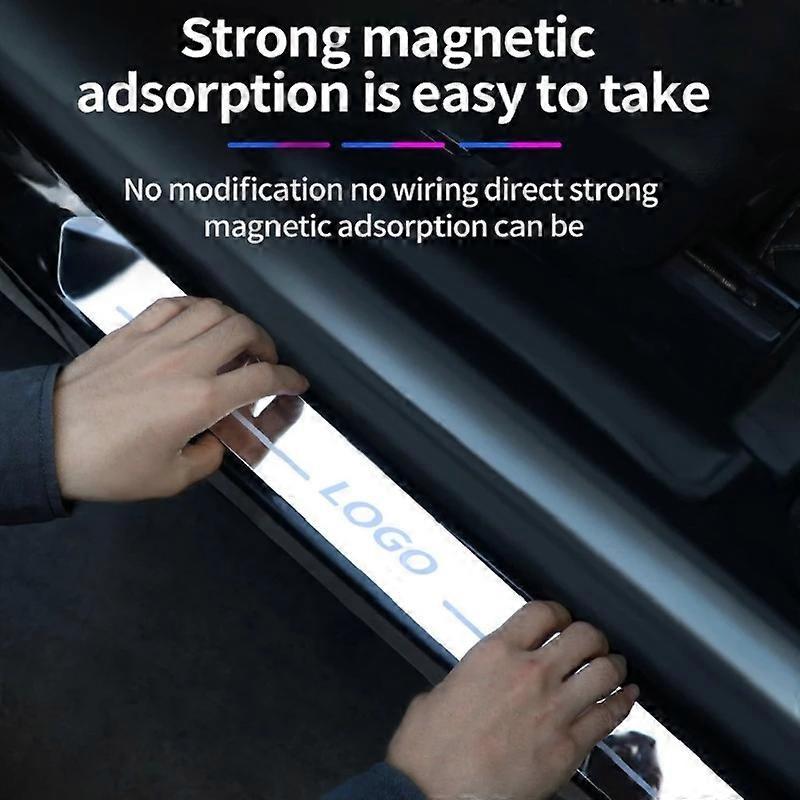 Car LED Atmosphere Light Multi-color Mobile Wiring-free Welcome Pedal ...