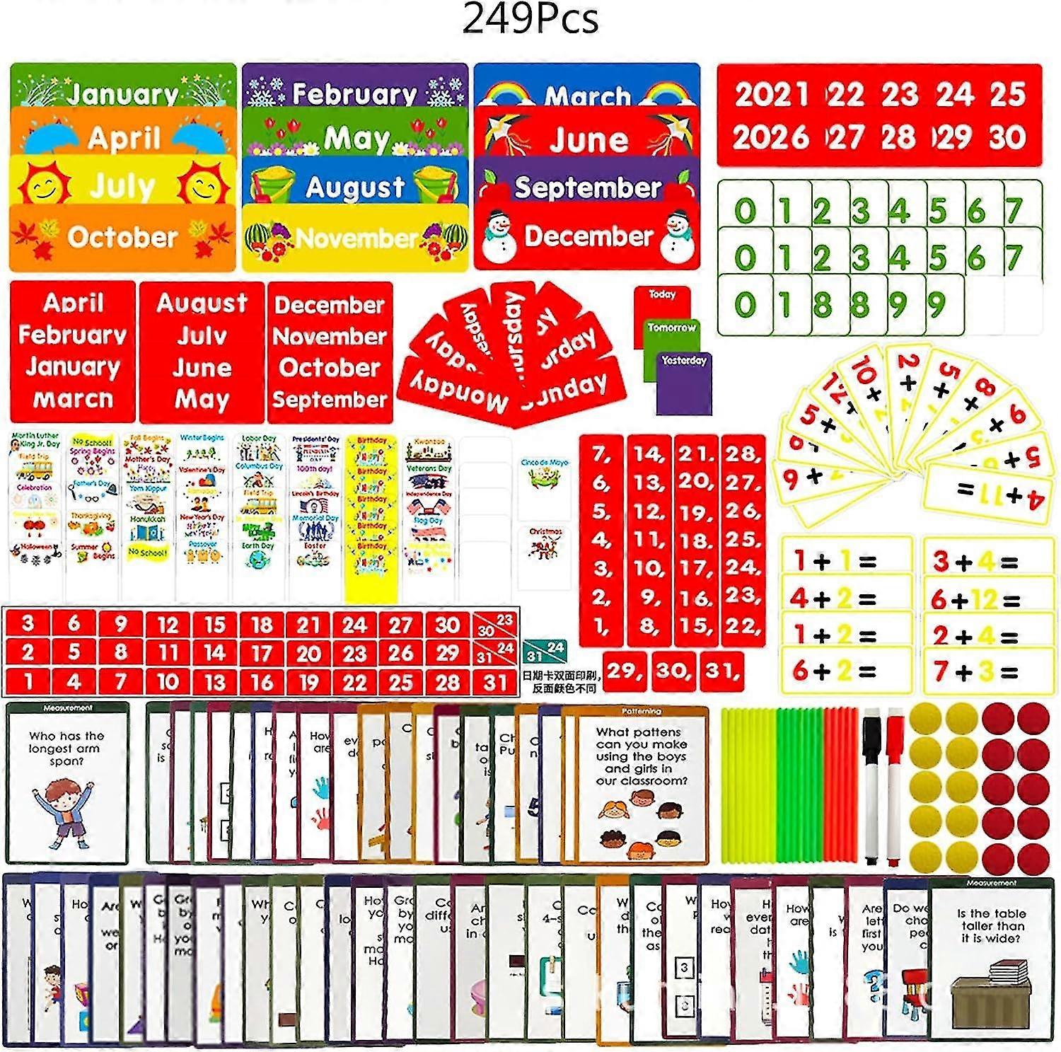 Calendar Math Pocket Chart Classroom Pocket Chart Educational Pocket ...