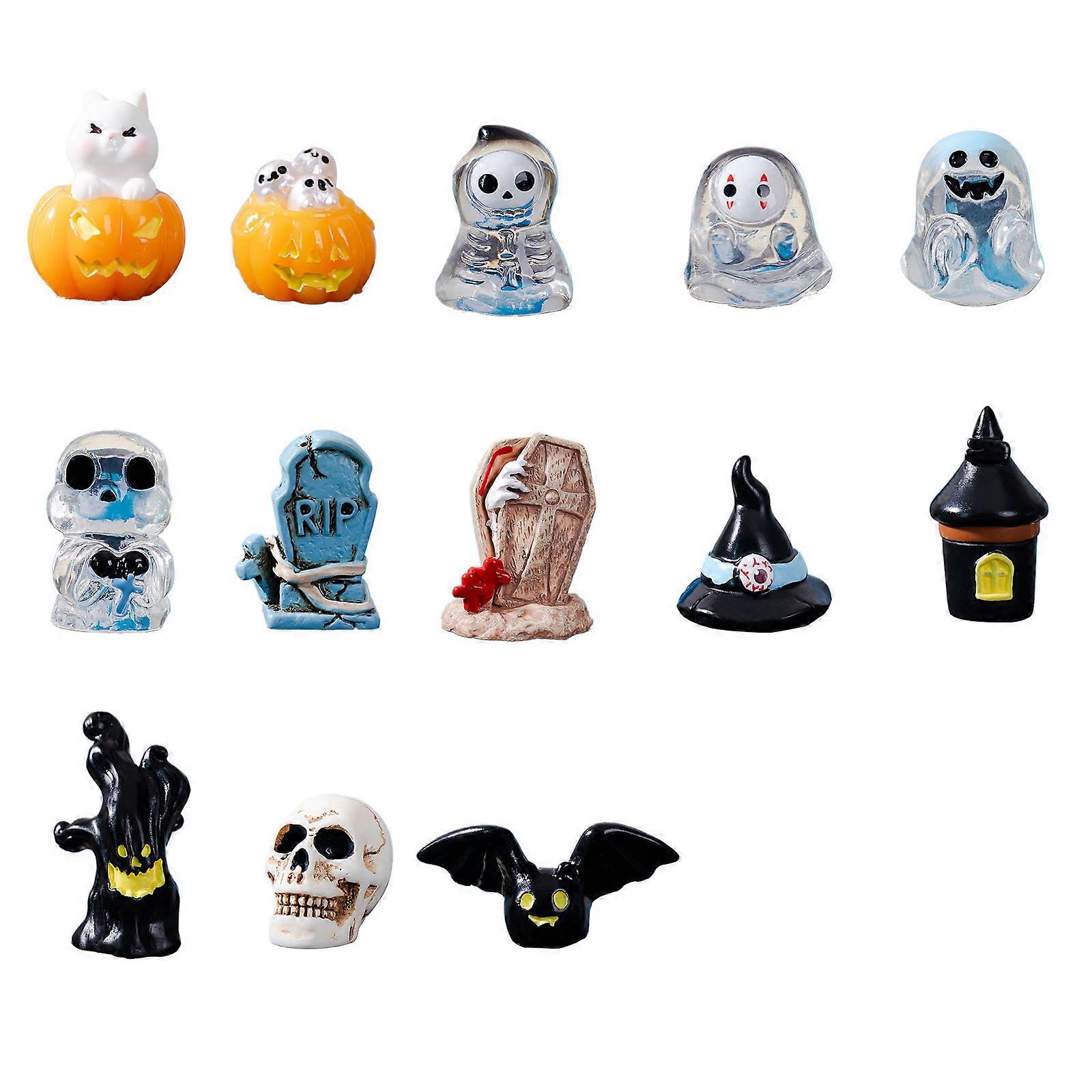 Resin Pumpkin Accessories Crystal Ball Decoration Ghost Figurine Desk ...