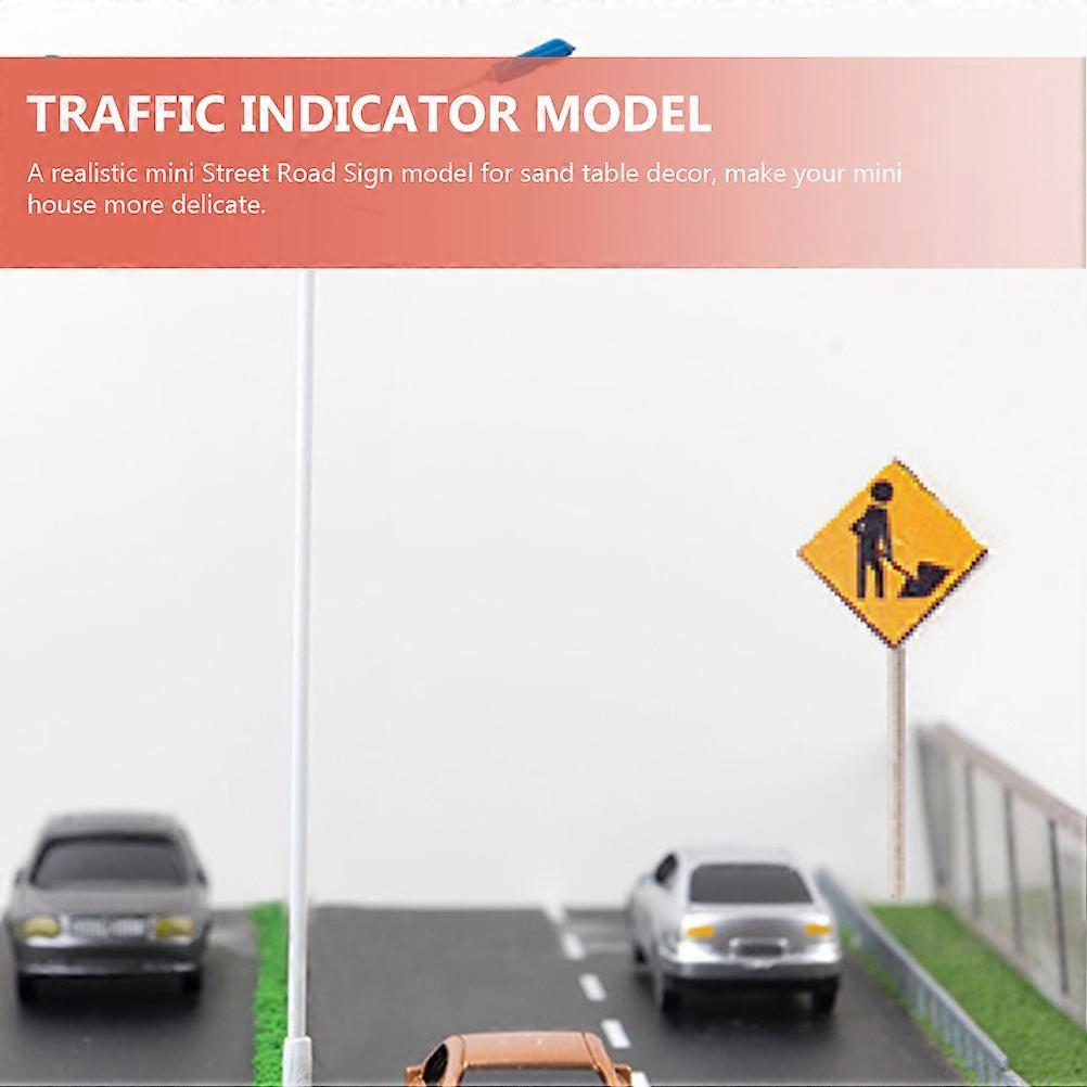 14pcs Miniature Street Road Signs Traffic Signs Models Road Signs for ...