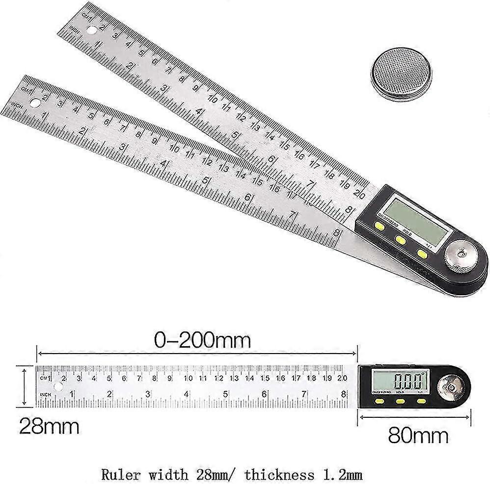 Digital Angle Finder Ruler,digital Angle Finder 0-360,stainless Steel ...