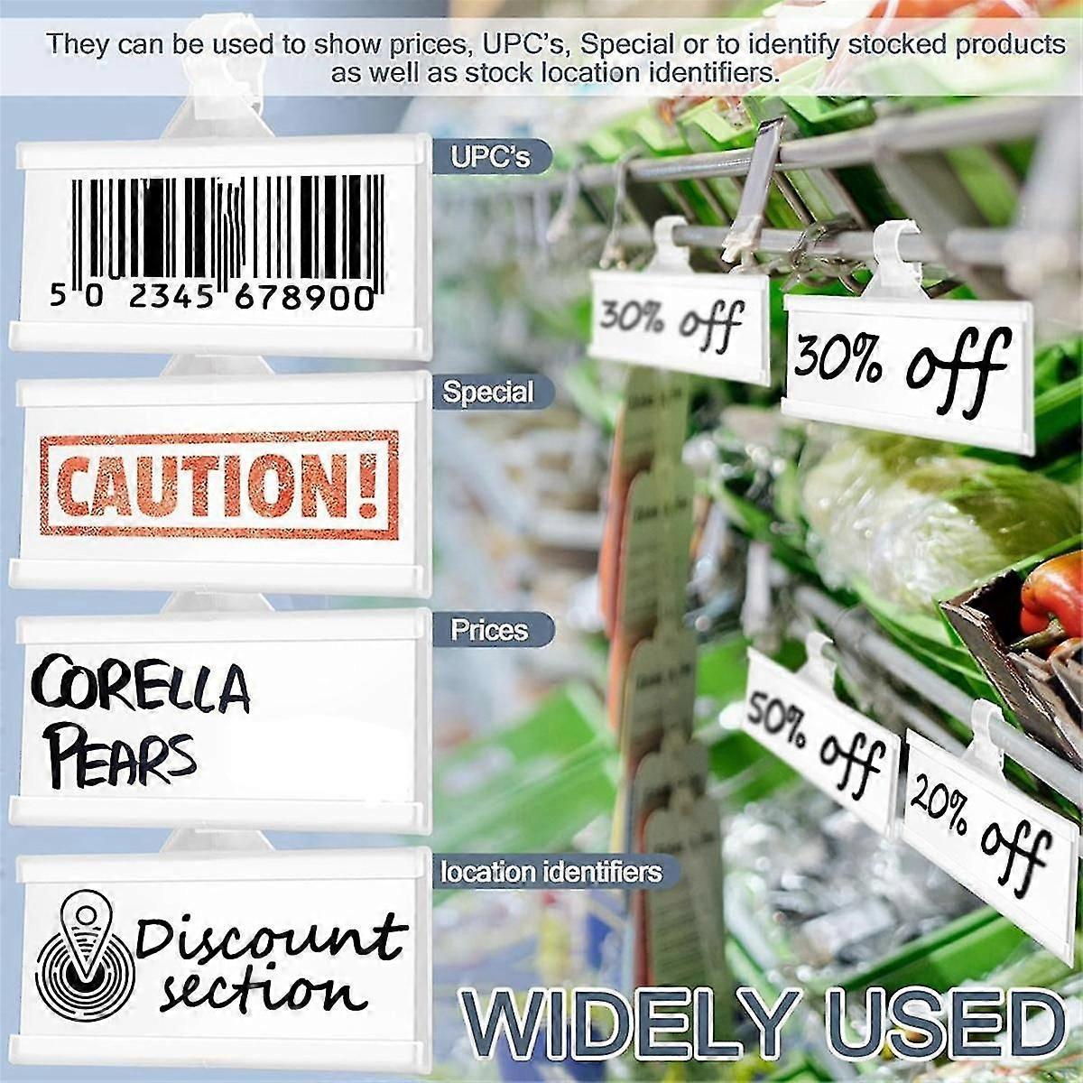 150 Pieces Plastic Wire Shelf Label Holders, Reusable Price Label ...