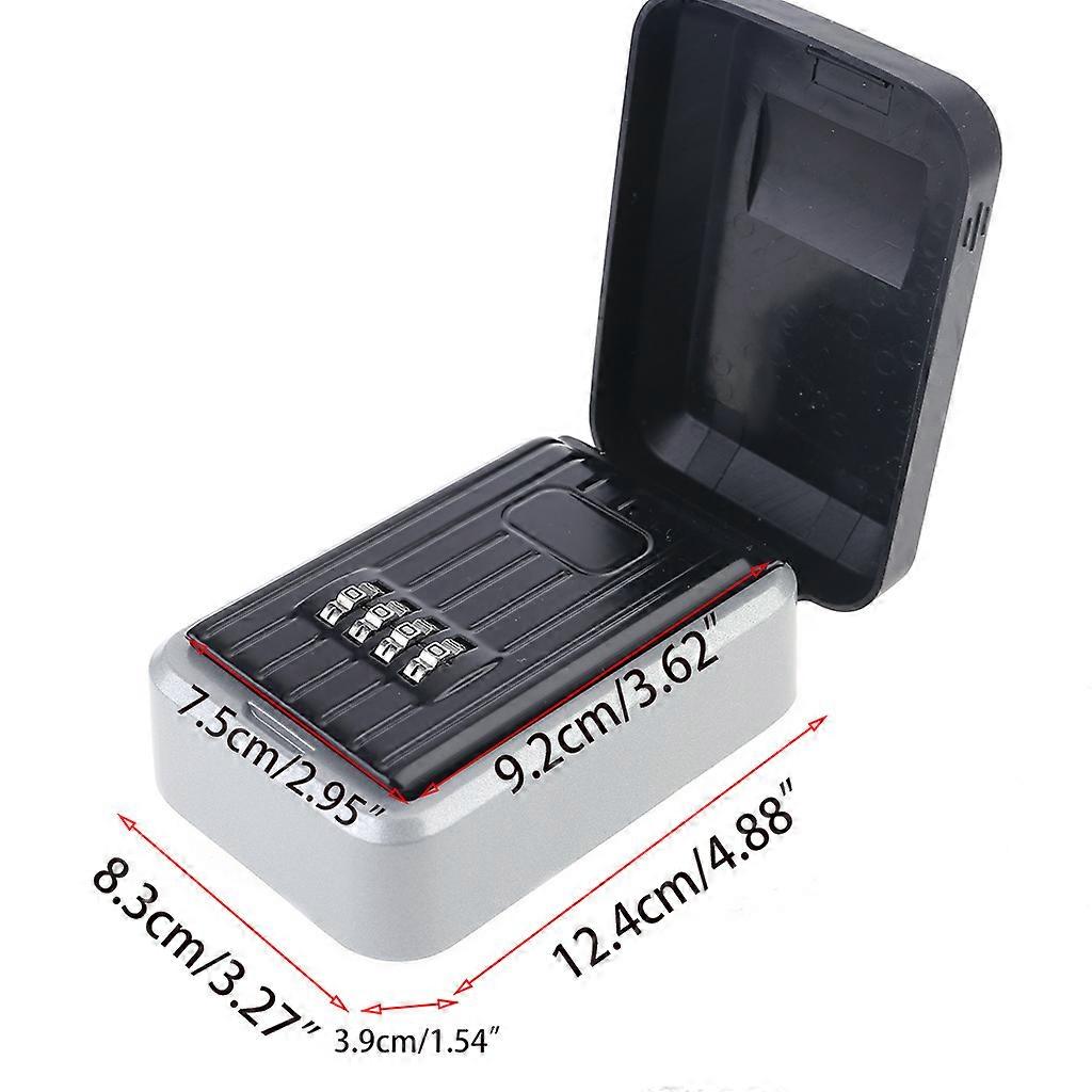 Key Lock Box with 4-Digit Combination Lock Box Outside House Key, Wall ...