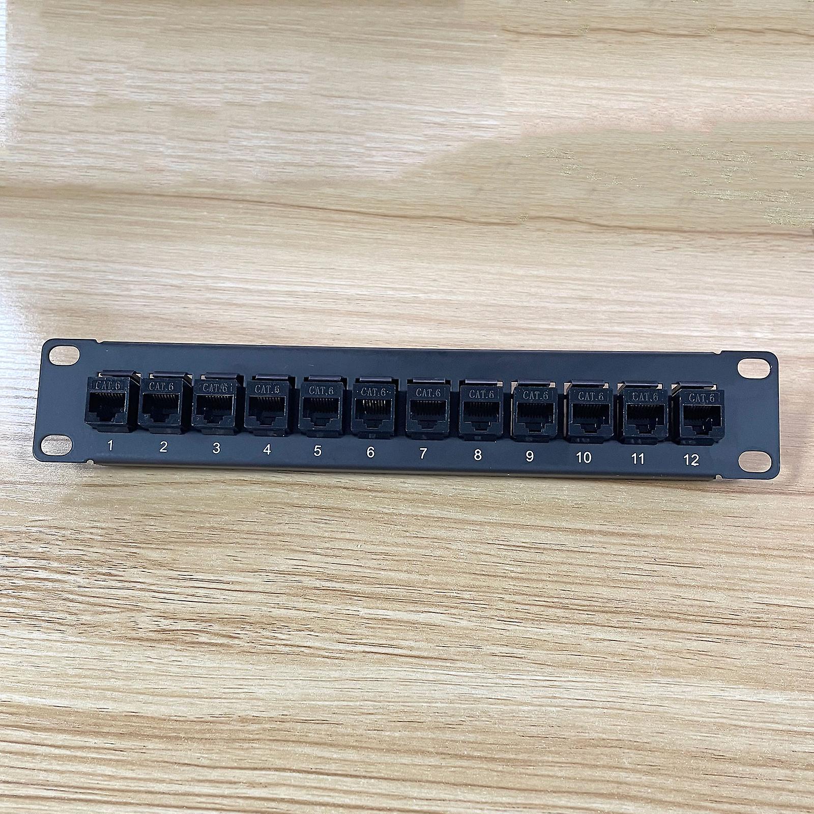 12-port Cat6 Shielded Patch Panel 10g Ready Metal Housing Color-coded ...