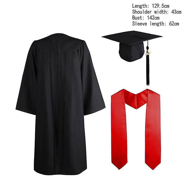 Bachelor Robes+hat Set University Graduation Gown Student High School ...