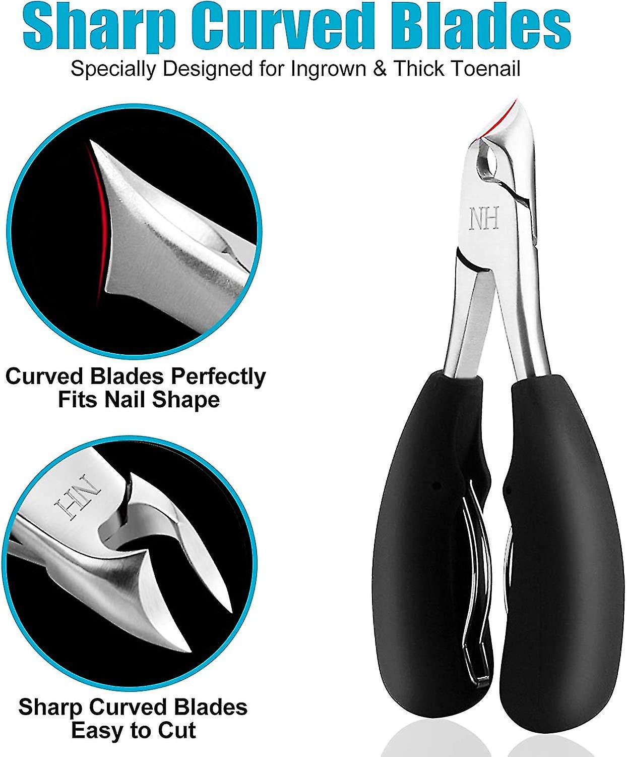 Podiatrist Toenail Clippers, Professional Thick & Ingrown Toe Nail Clippers For Men & Seniors ...