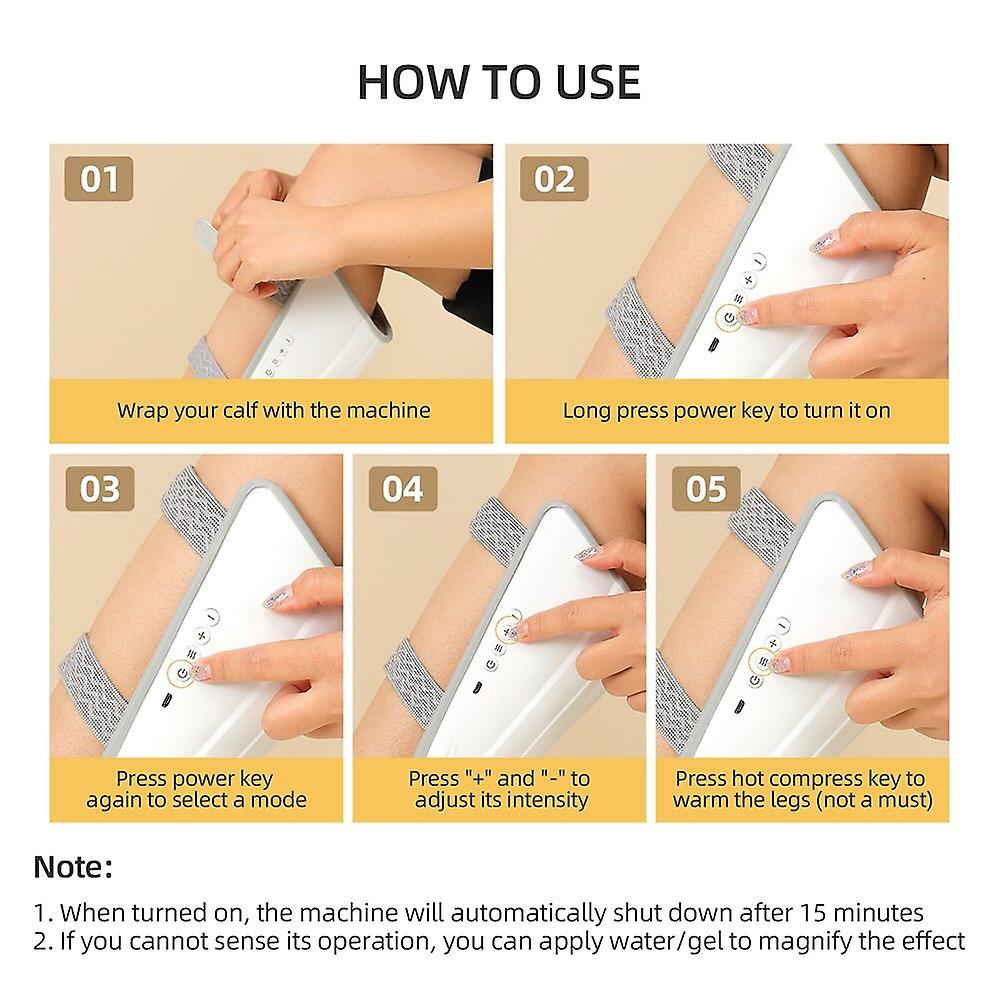 Ems Microcurrent Leg Slimming Massager Hot Compress Therapy Kneading ...