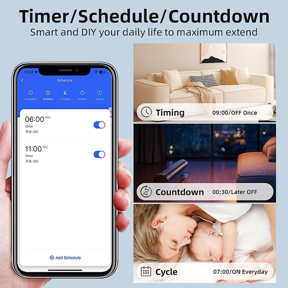 Tuya 16a Mini Wifi Smart Switch Diy 2-way Control Relay Timer Module ...