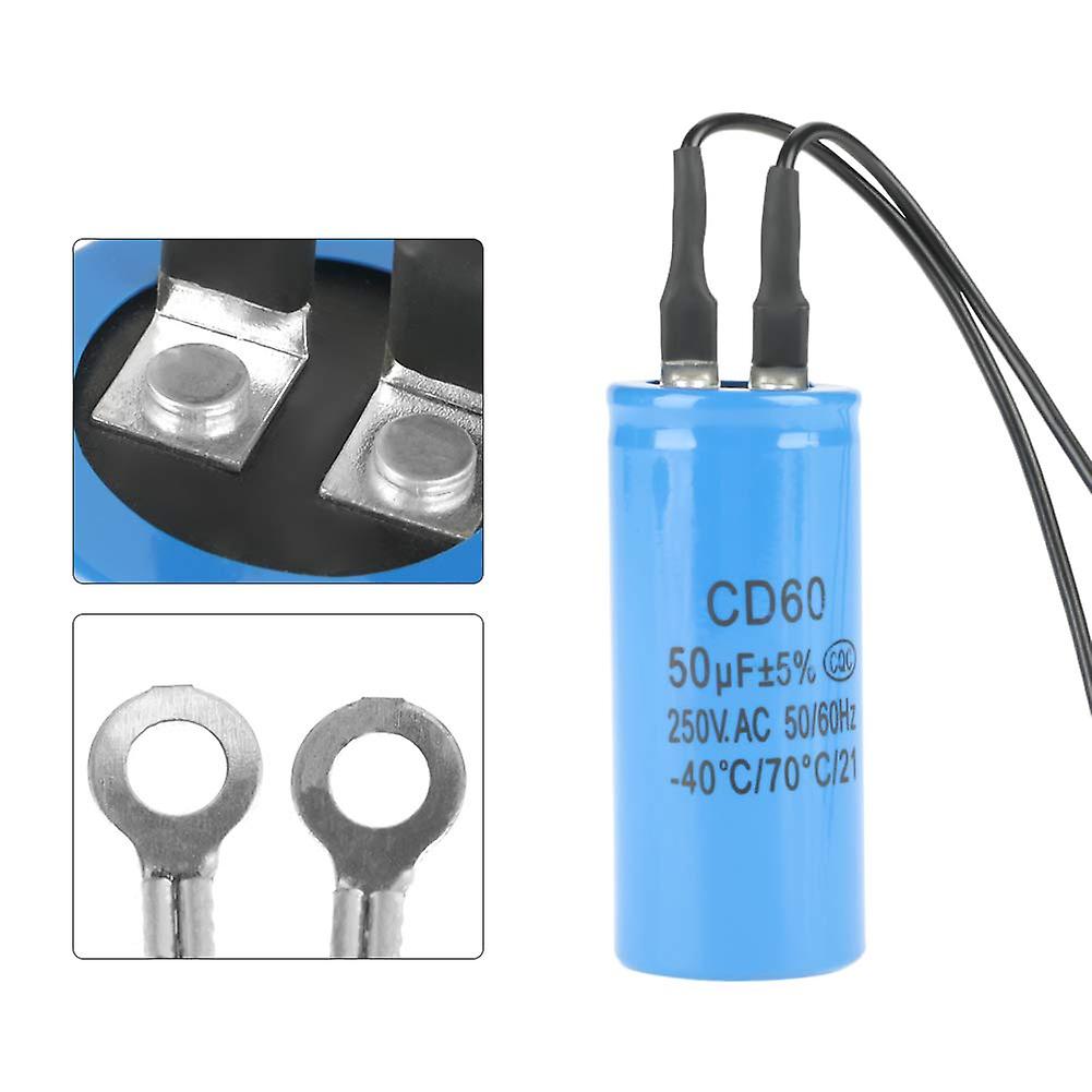 Cd60 Run Capacitor 50uf 250v Ac Motor Start Capacitor With Wire Cable ...