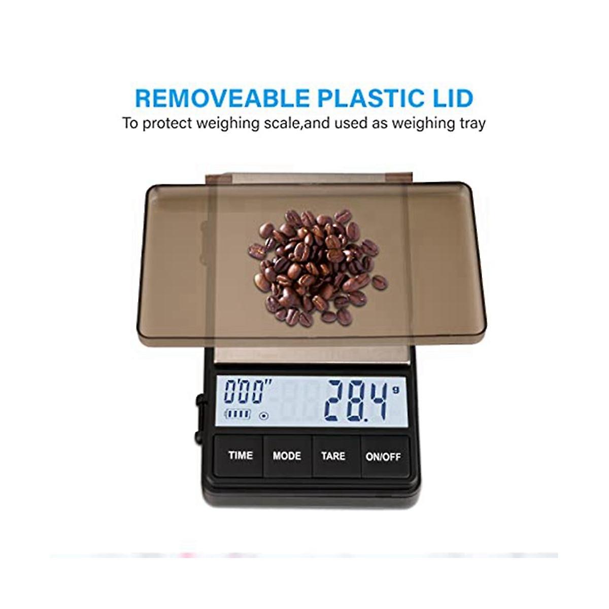 Small Espresso Scale with Timer 1000G X 0.1G, Scales Bright Backlit LCD ...
