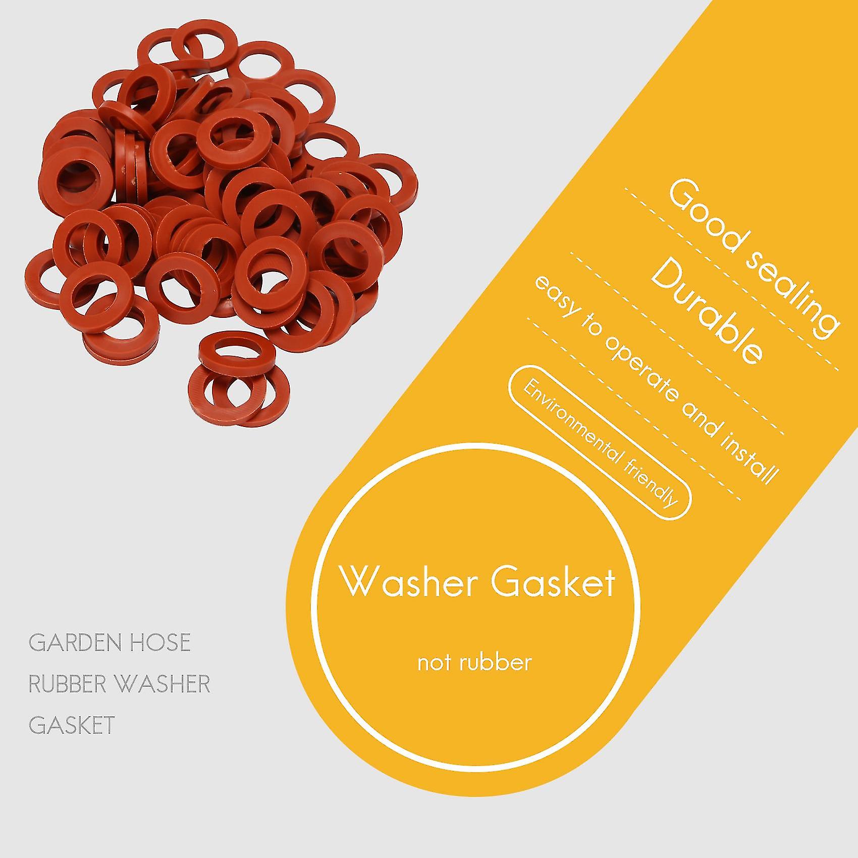 Outdoor Garden Hose Rubber Washer Gasket, 90pcs Red O-rings Rubber ...