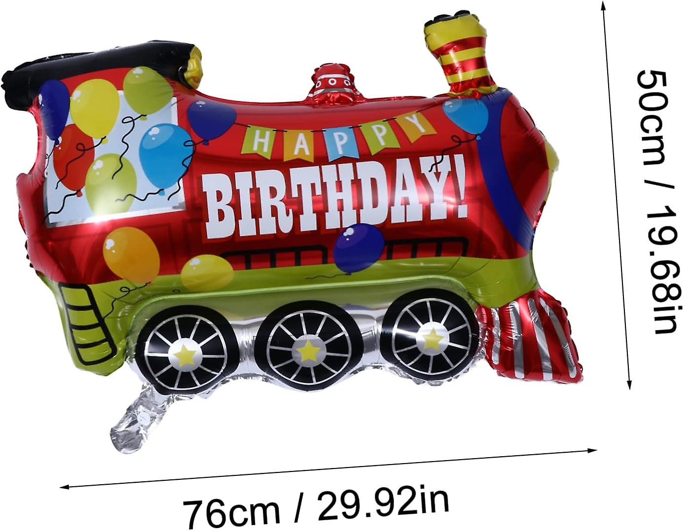 5pcs transportation balloon car decoration tractor balloons train ...