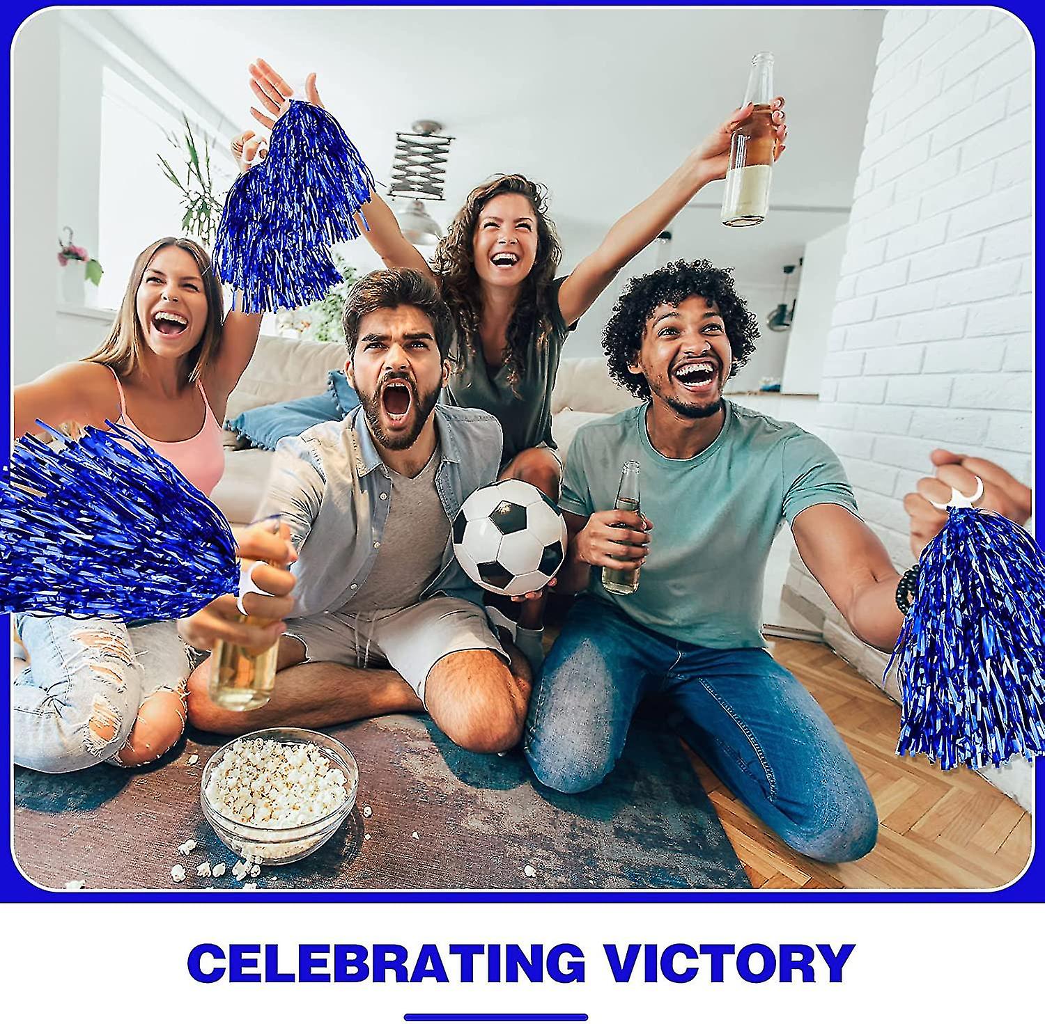 Cheerleading Pom Poms 4 Pack Cheerleader Squad Spirited Fun Pompoms Pom ...