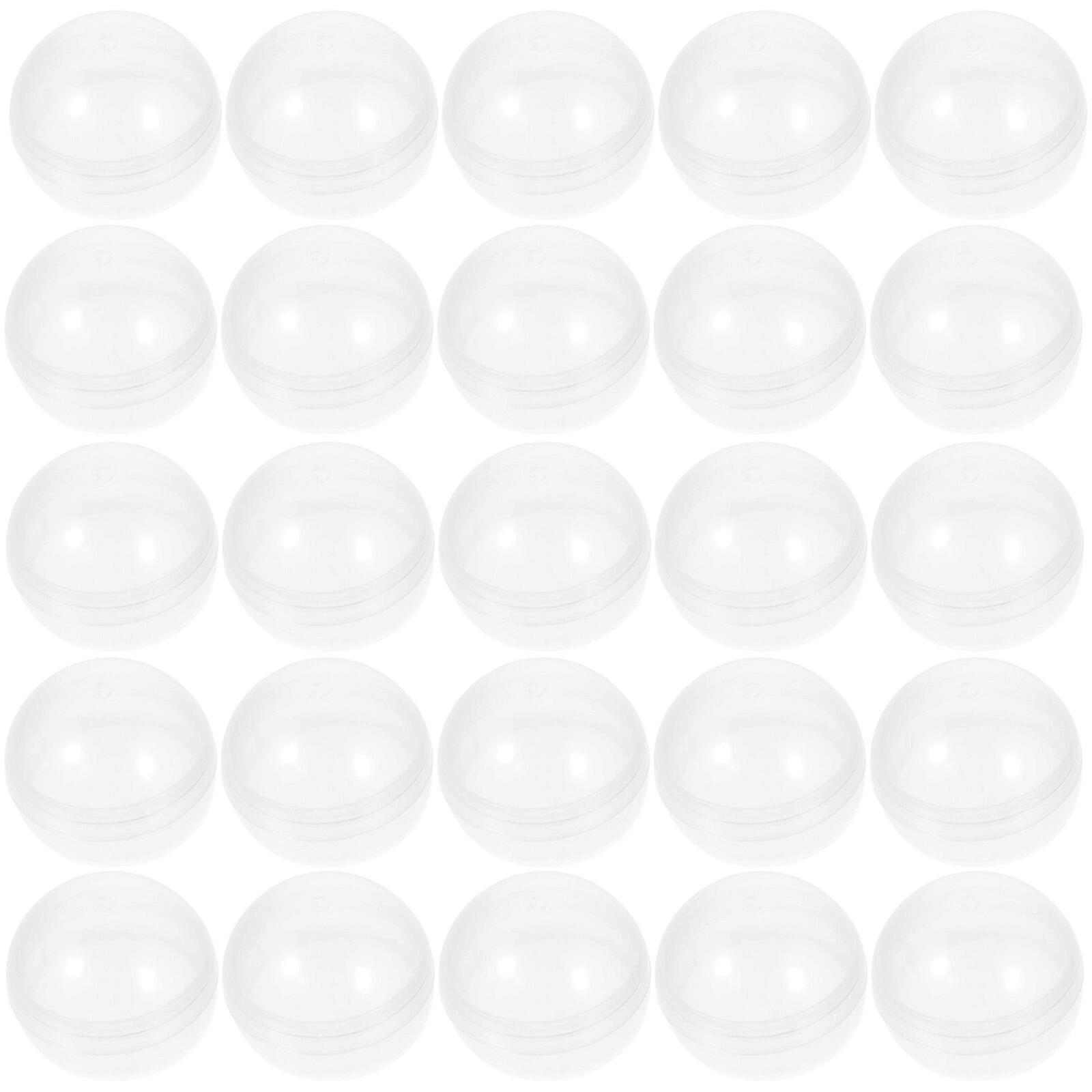 50pcs Plastic Transparent Balls Multi-purpose Twisted Round Balls Clear ...