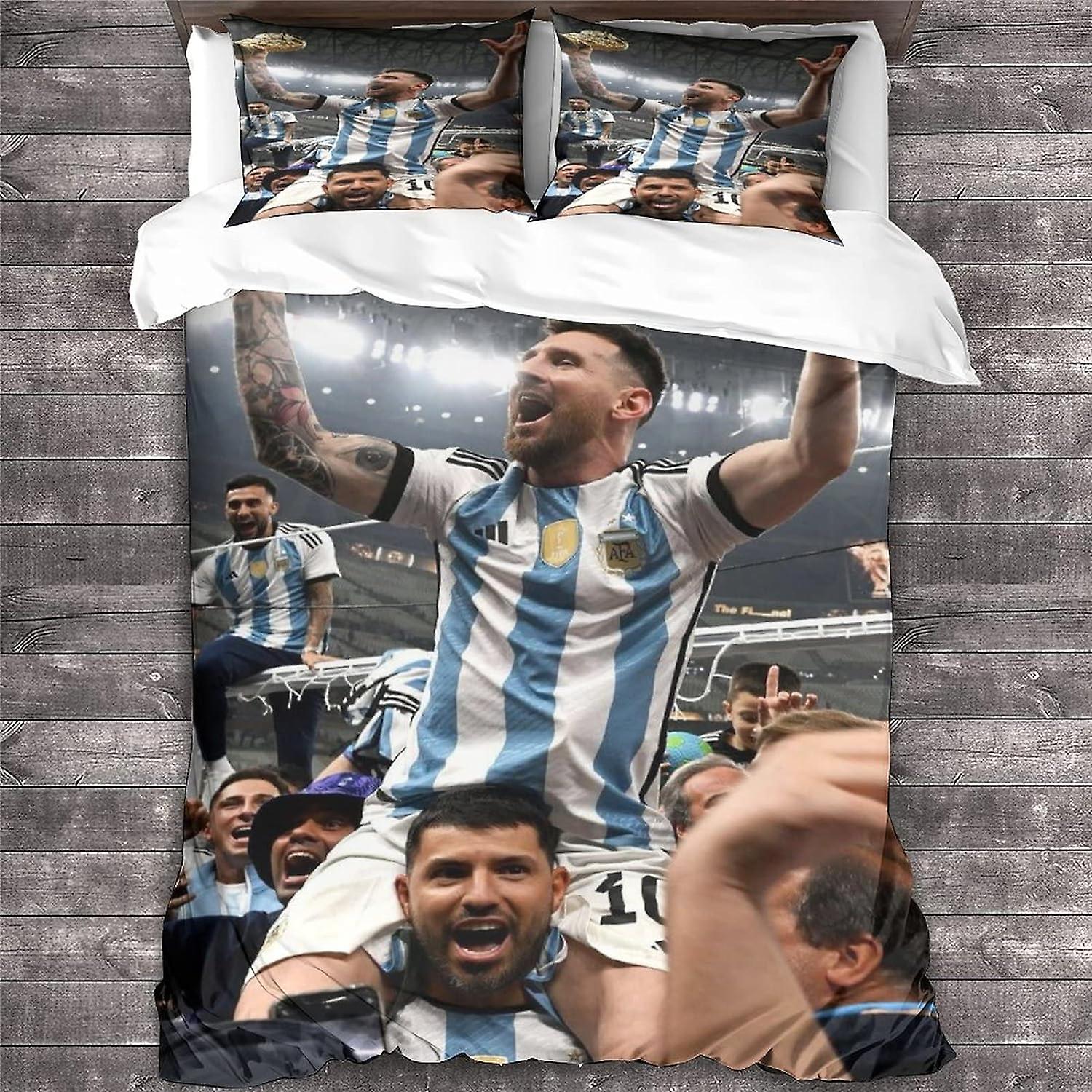 Lionel Messi 3D Print Quilt Cover Duvet Cover Set Single Print Duvet ...