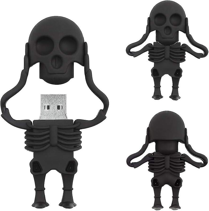 32 Gb Usb Flash Drive Cartoon Skeleton-shaped Memory Stick Novelty Pen ...
