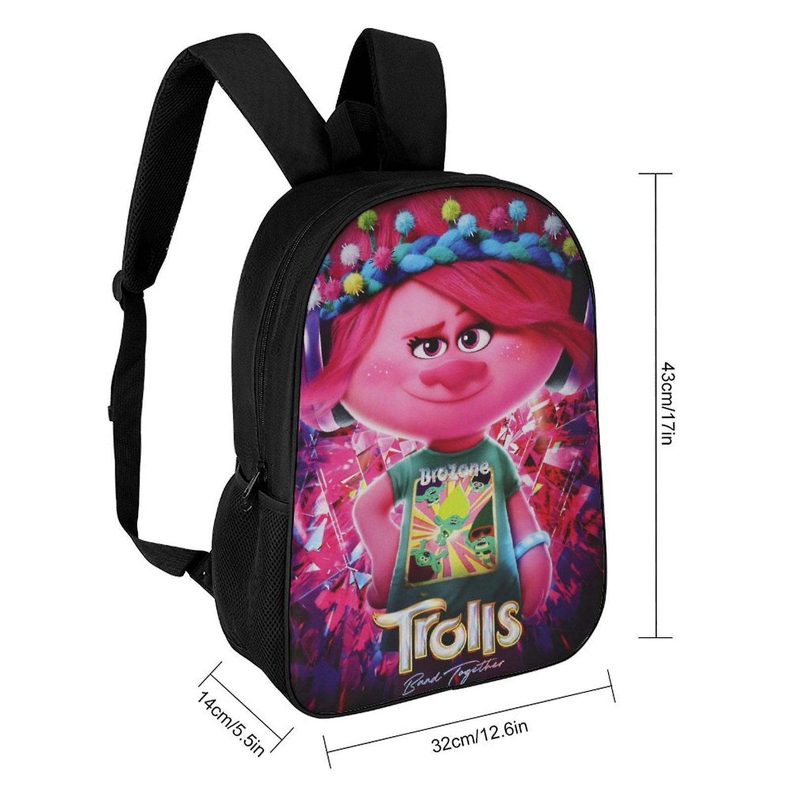 Movie Trolls World Tour Backpack Casual Daypack School Bag Bookbag ...
