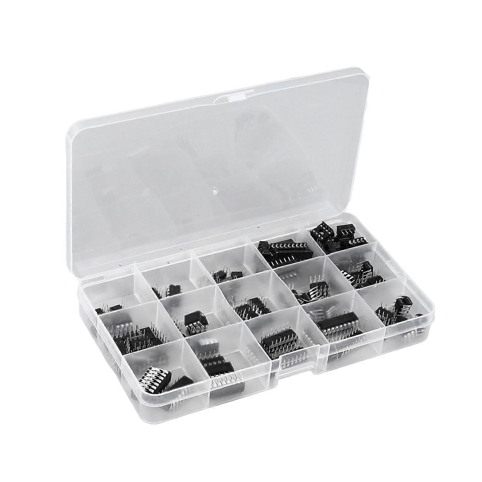 IC Chip Kit 120PCS with 12 Types NE555 LM324 DIP Socket Integrated ...