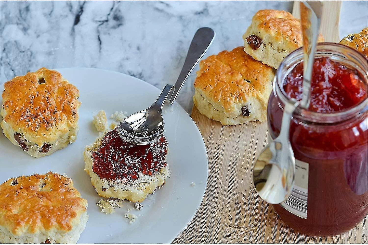 Jam Spoons, 2 Long Straight Hanging Cup Spoons, 2 Short Straight ...