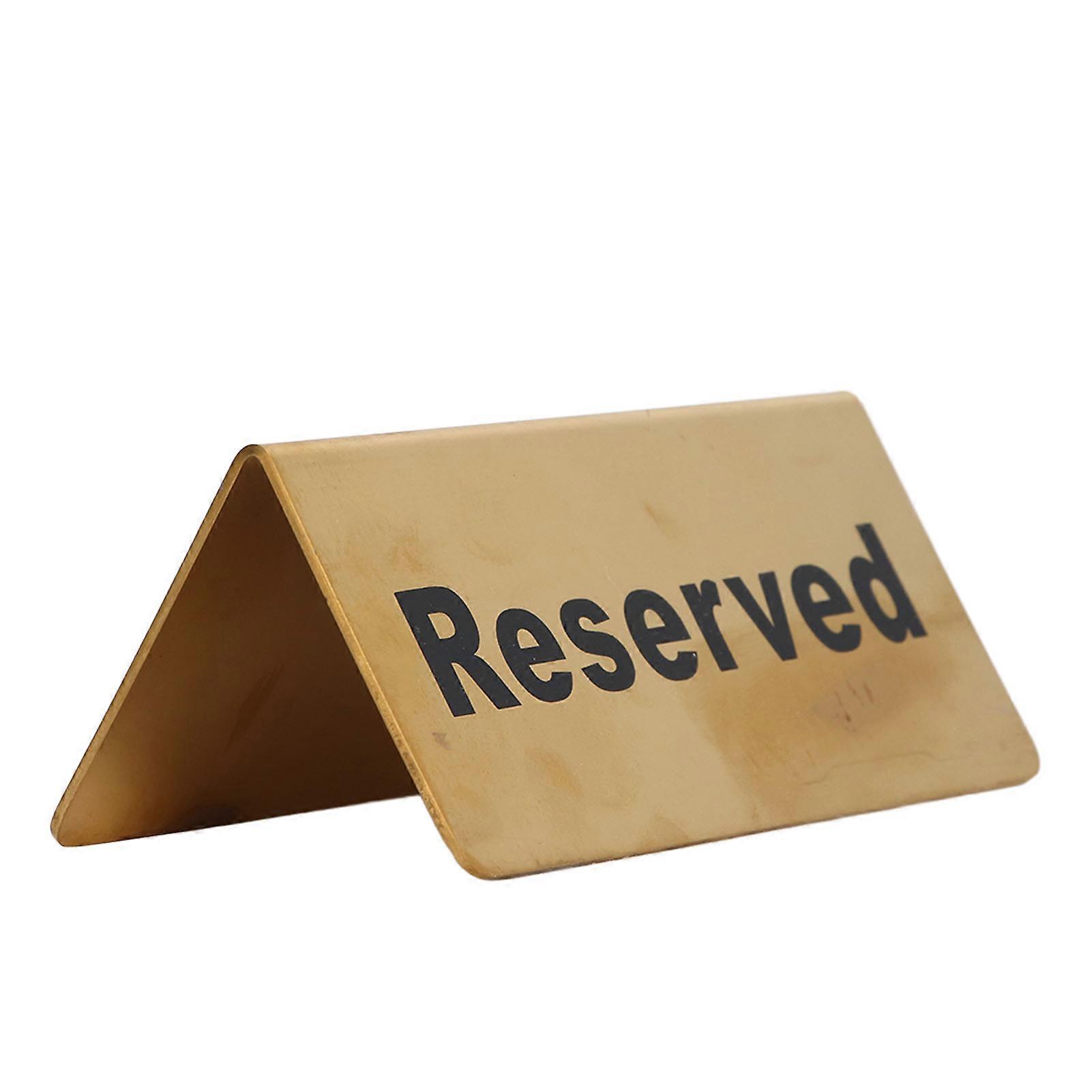 Metal Table Top Sign Strong Stainless Steel Double Sided Space Saving ...