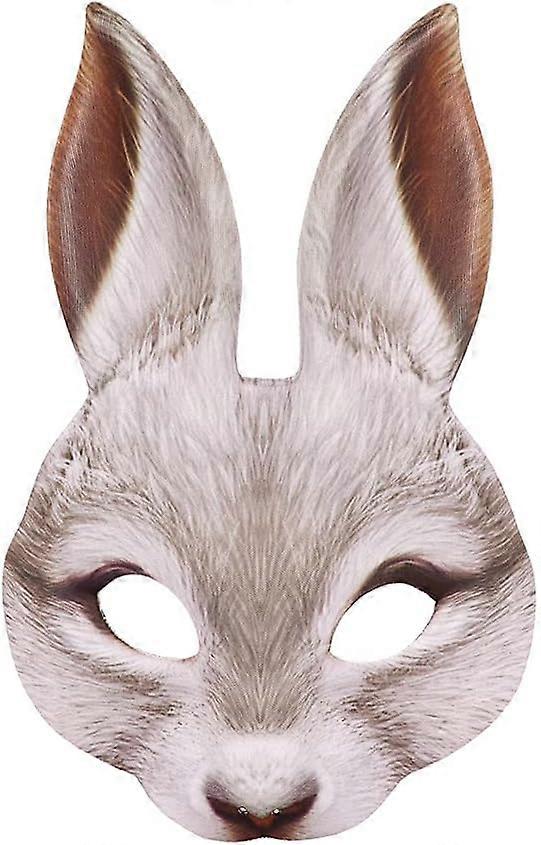 Animal Masks Rabbit, Realistic Rabbit Animal Mask, EVA Rabbit Face Mask ...