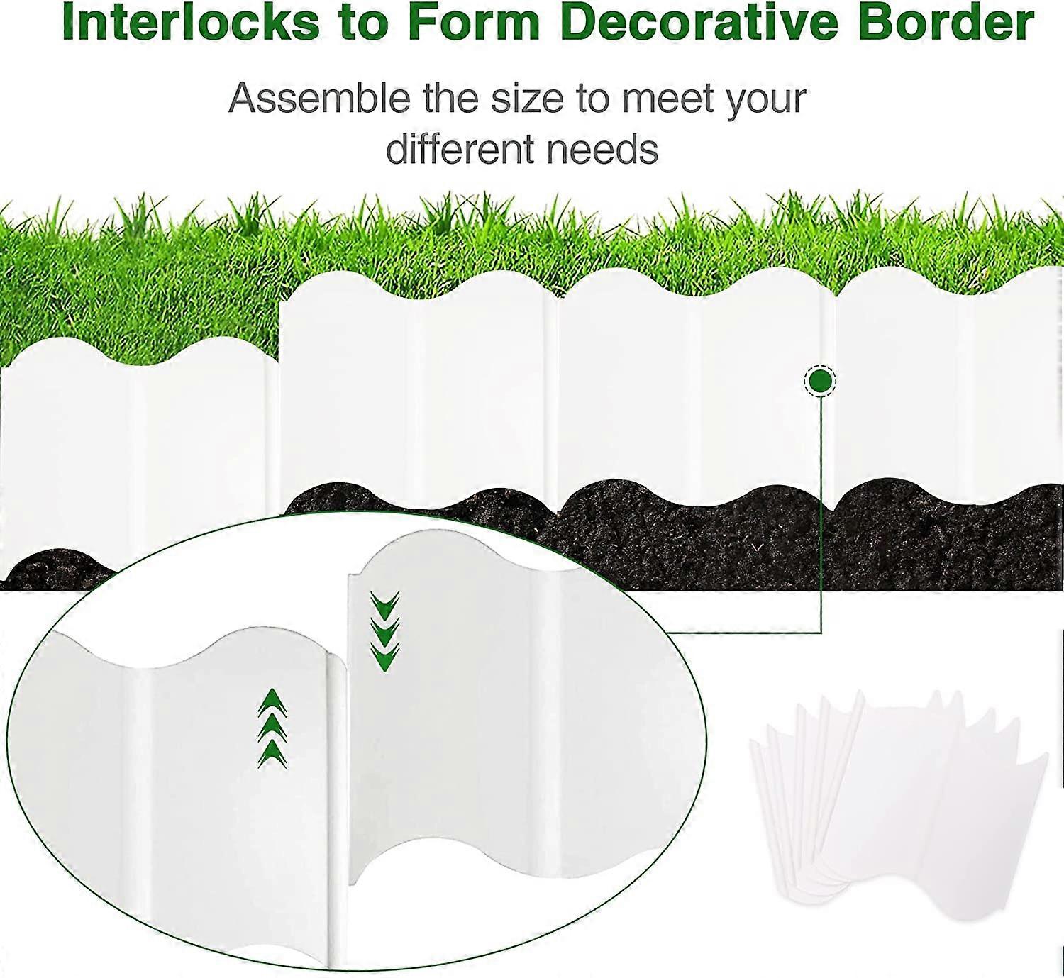 Garden Edging Border, Garden Landscape Edging Borders, 20pcs Plastic ...