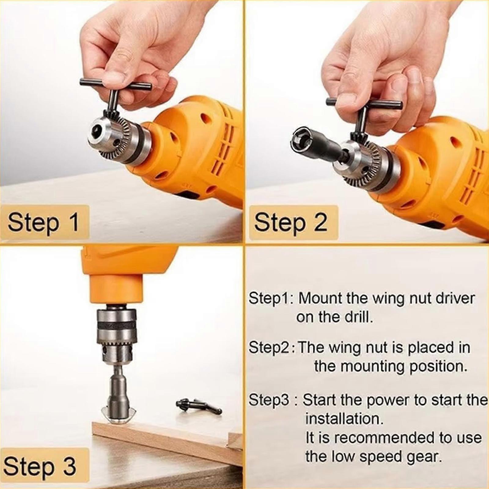 65mm Wing Nut Socket Wrench, 2PCS Driver Bit for Panel Nuts Screws ...
