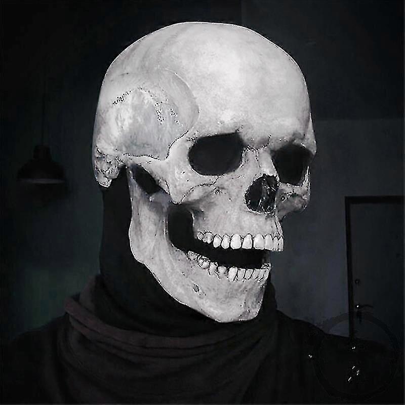 Full Head Skull Mask Skeleton Halloween Cosplay Costume Horror Evil ...