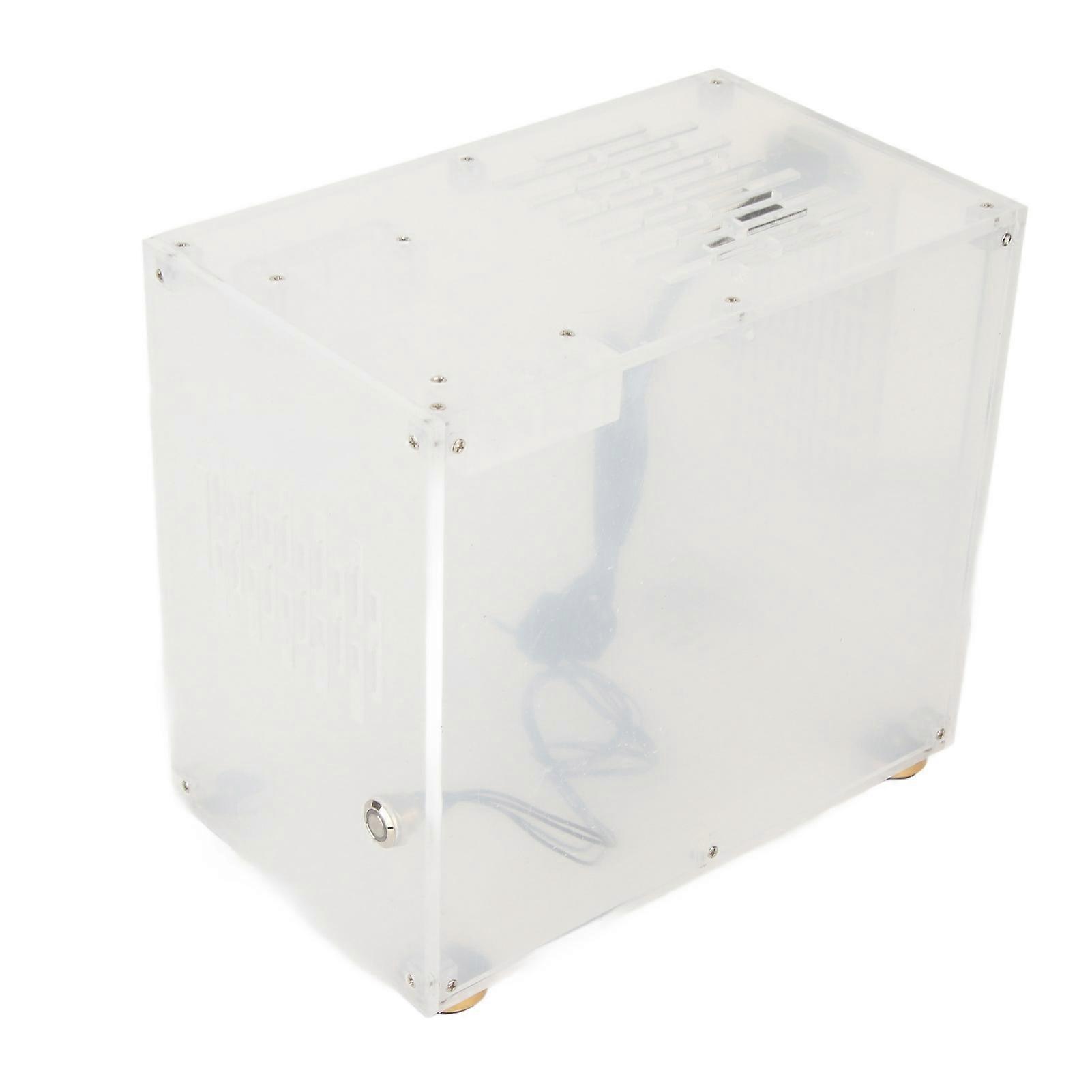 Clear Acrylic Mini ITX Case 360 Degrees Open Hollow Cooling DIY Mini ...