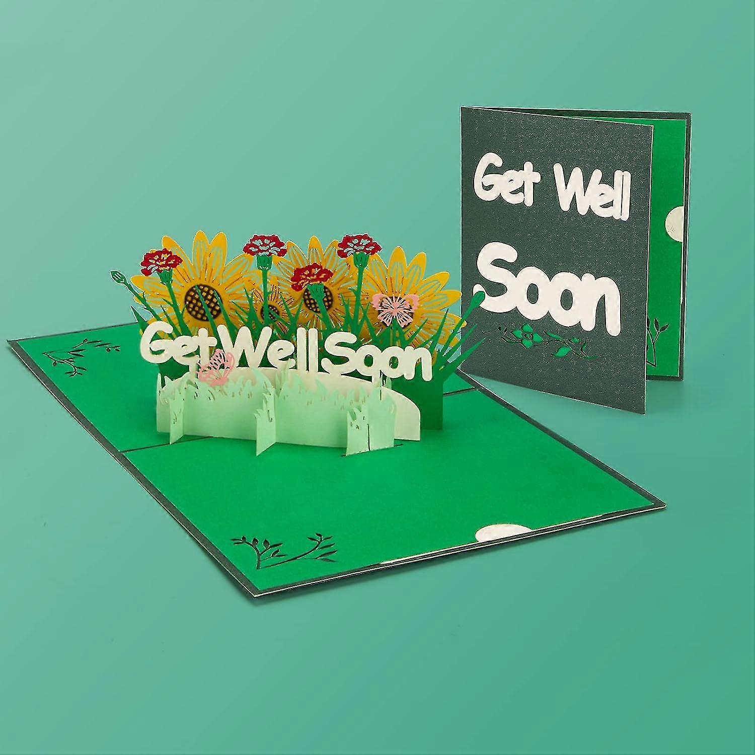 Get Well Pop Up Card,3d Greeting Get Well Soon Cards, Sympathy Card ...