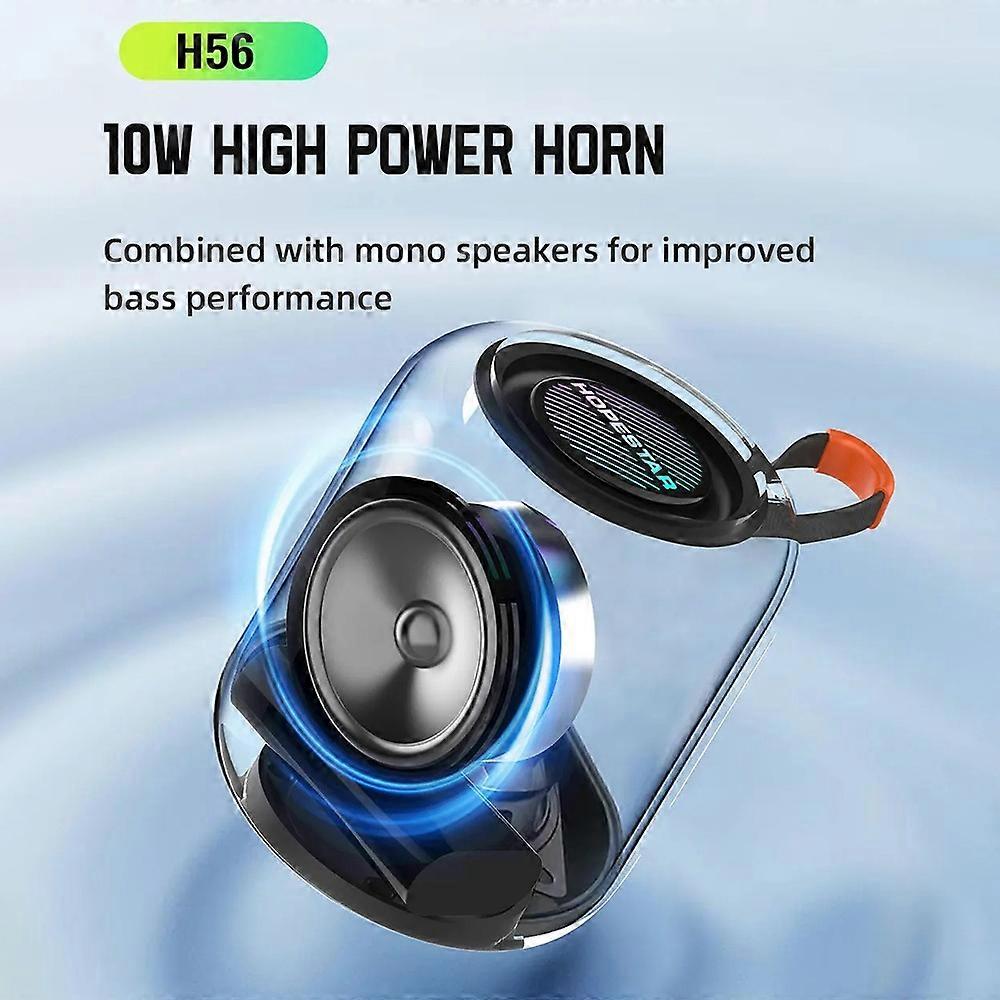 HOPESTAR H56 Outdoor Wireless Bluetooth Speaker Portable Stereo RGB Light TWS Subwoofer | Fruugo UK