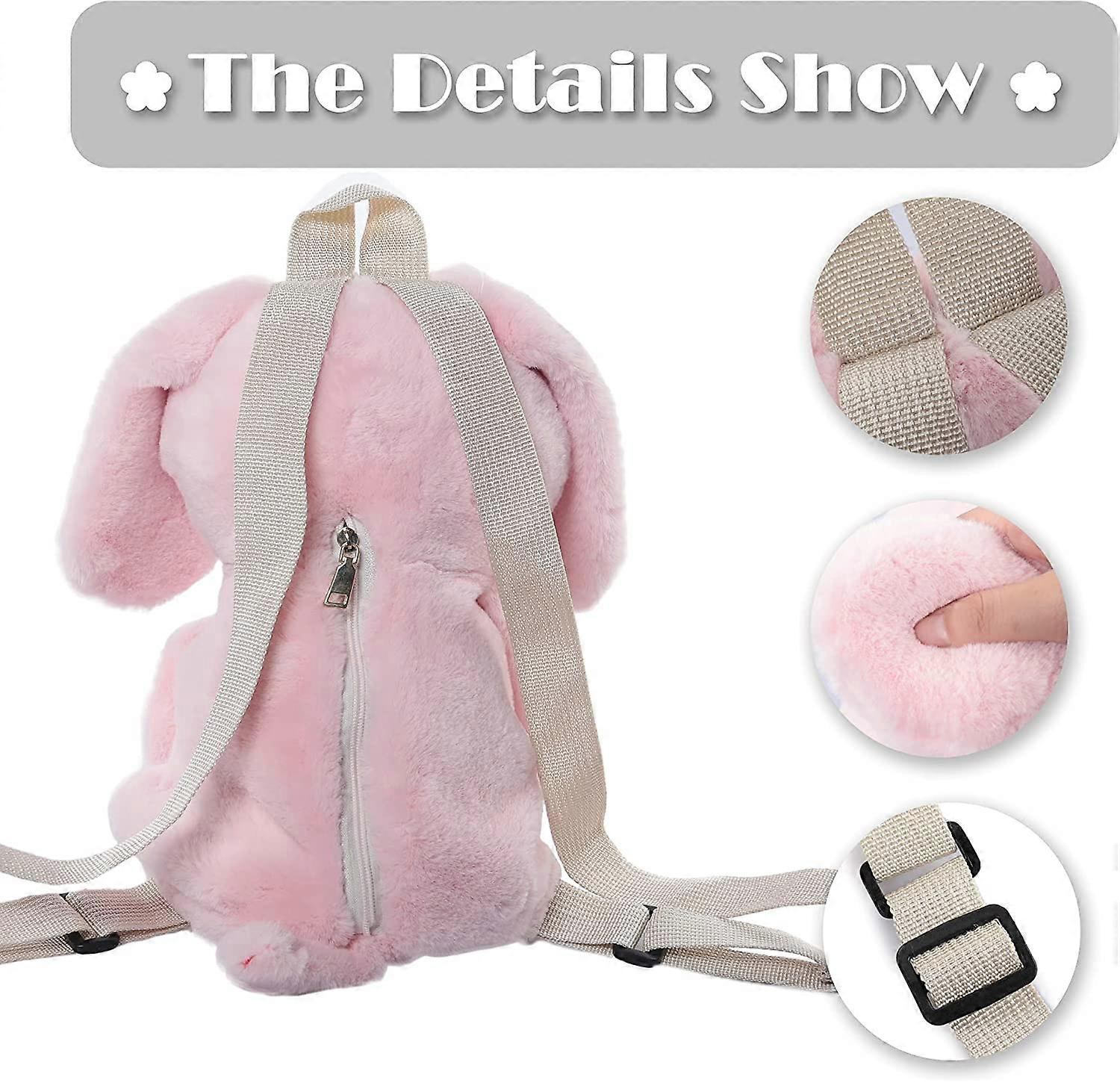 Faux Fur Backpack Furry Puppy Bag Fluffy Dog Shape Shoulder Bag Plush ...