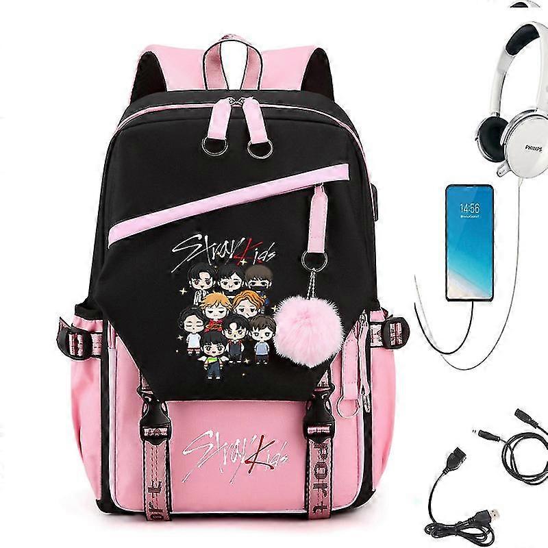 Stray Kids Combo Around The Same Usb Backpack Schoolbag Backpack Korean ...