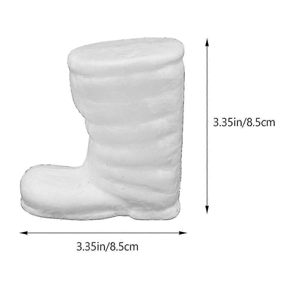 20pcs Styrofoam Solid Christmas Boots Polystyrene Ornament Diy ...